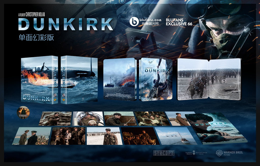 Dunkirk 4K UHD Steelbook Blufans Exclusive BE#66 Single Lenticular Ful ...